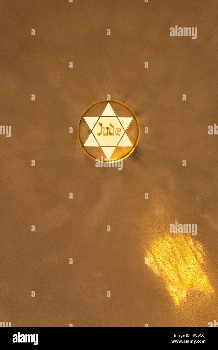 United States, Florida, Miami Beach, Holocaust Memorial, with stained ...