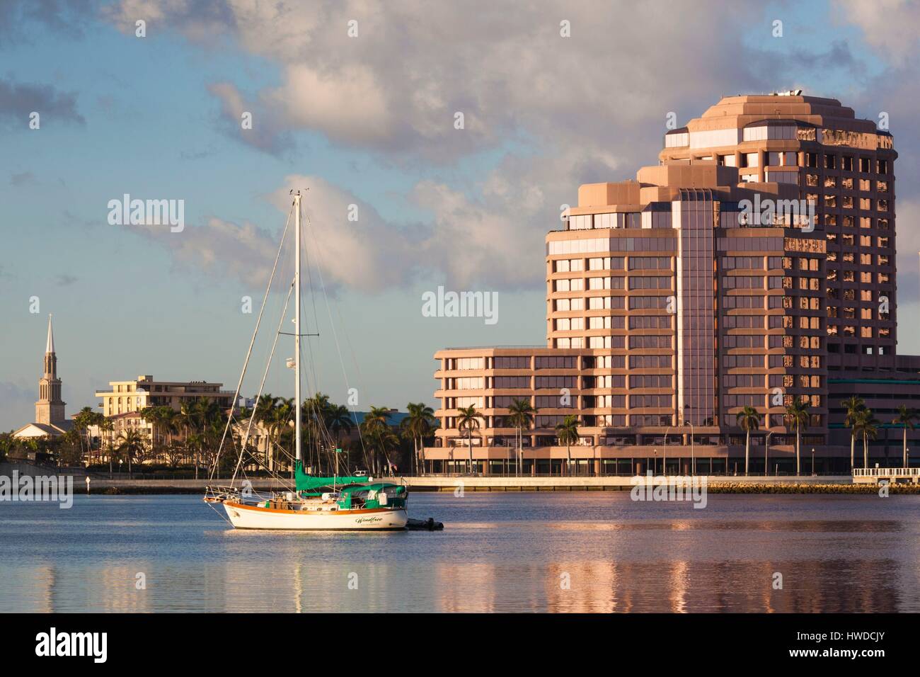 United States, Florida, West Palm Beach, city view, morning Stock Photo ...