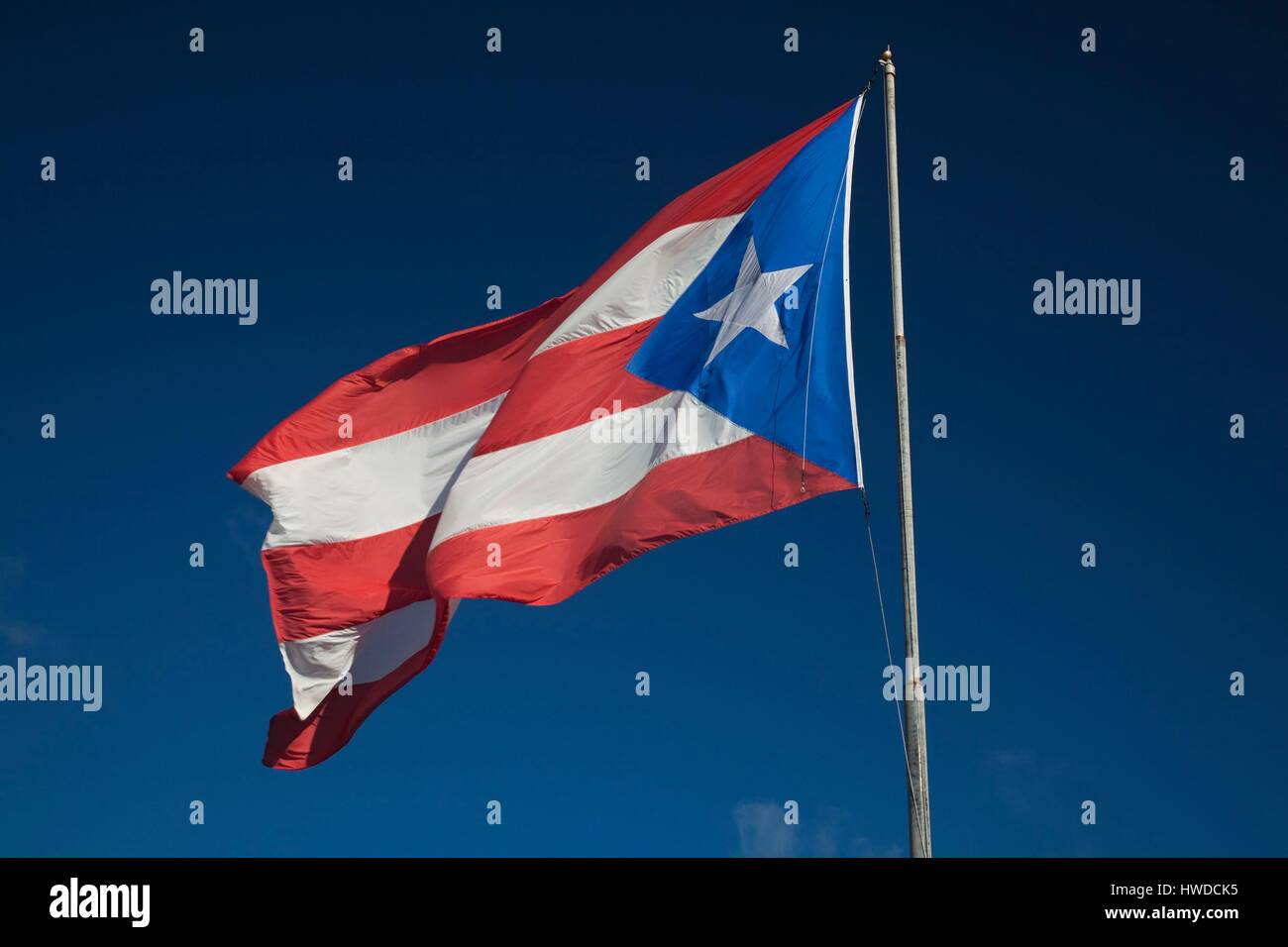 Puerto Rico, North Coast, Isabela, Puerto Rican flag Stock Photo - Alamy