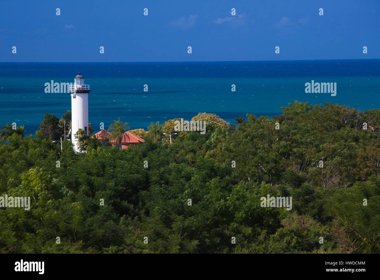 Puerto Rico, West Coast, Rincon, Punta Higuero Lighthouse Stock Photo ...