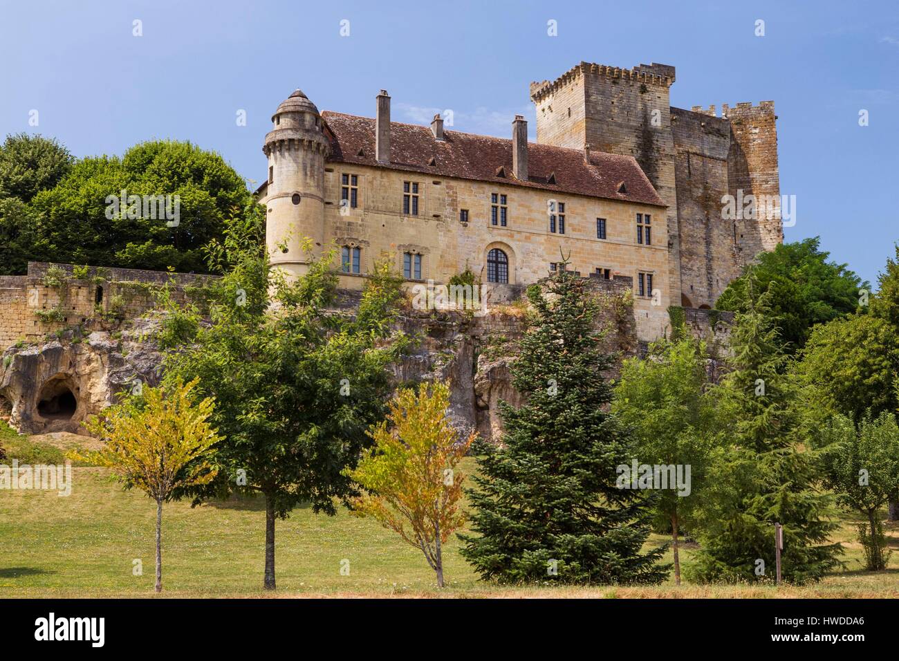 France, Dordogne, Perigord Vert, Excideuil, castle Stock Photo - Alamy