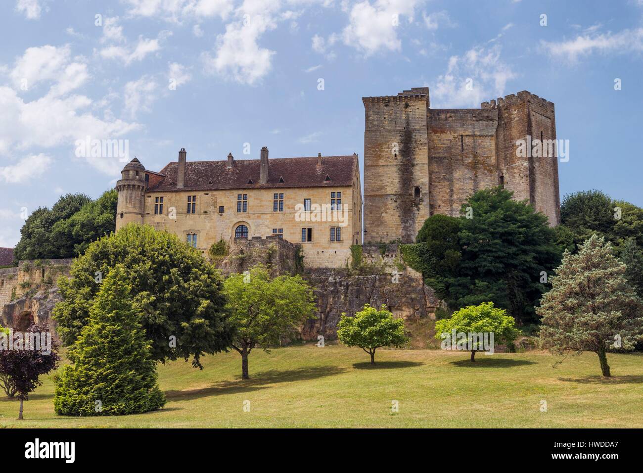 France, Dordogne, Perigord Vert, Excideuil, castle Stock Photo - Alamy