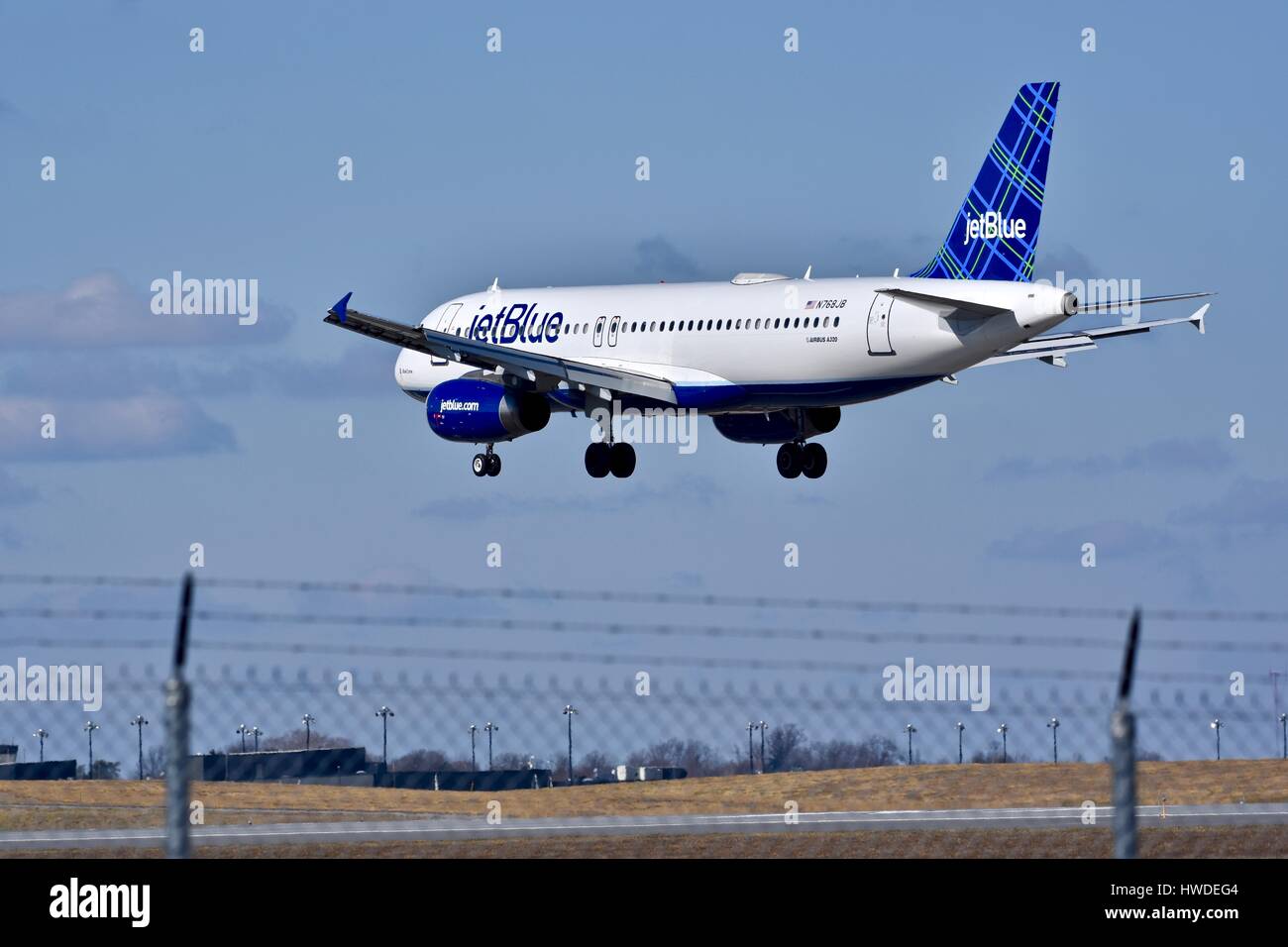 jetBlue Airlines plane in flight Stock Photo - Alamy