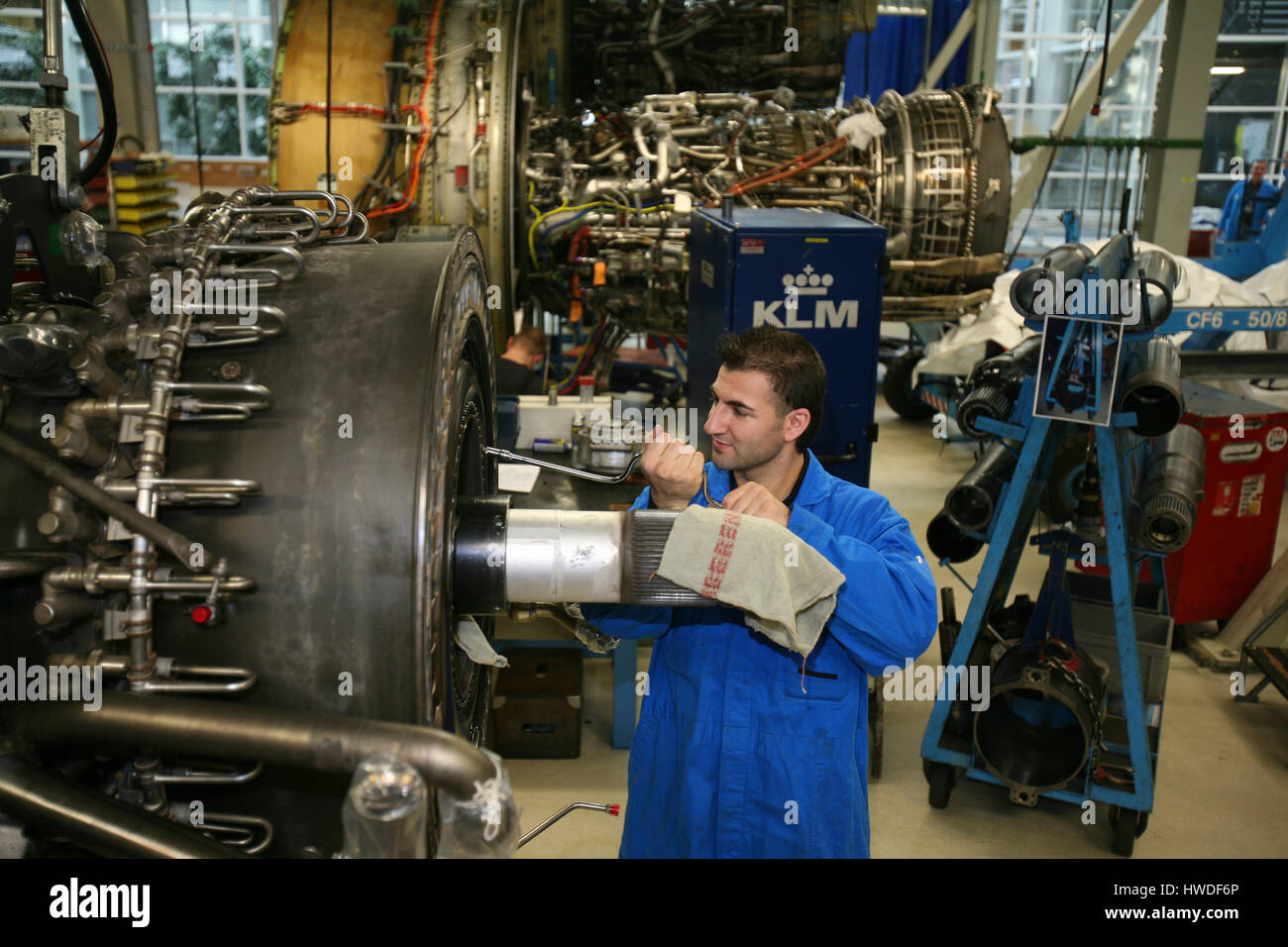 Aircraft engine maintenance klm hi-res stock photography and images - Alamy