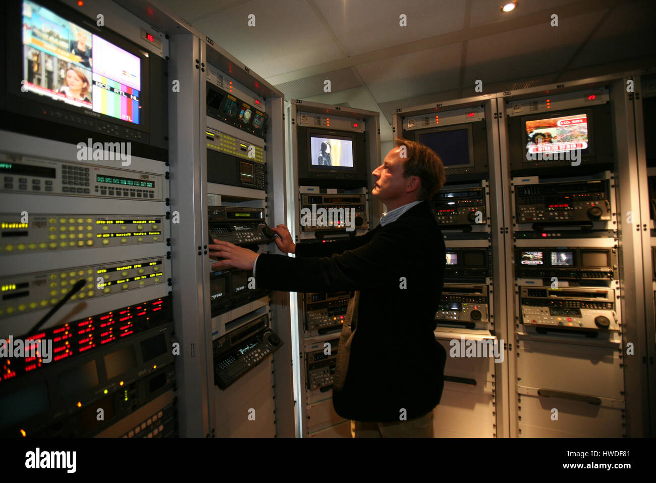 control panel of a tv studio editing room Stock Photo - Alamy