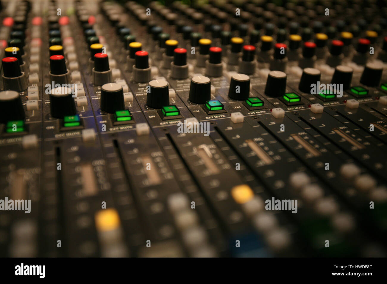 control panel of a tv studio editing room Stock Photo - Alamy