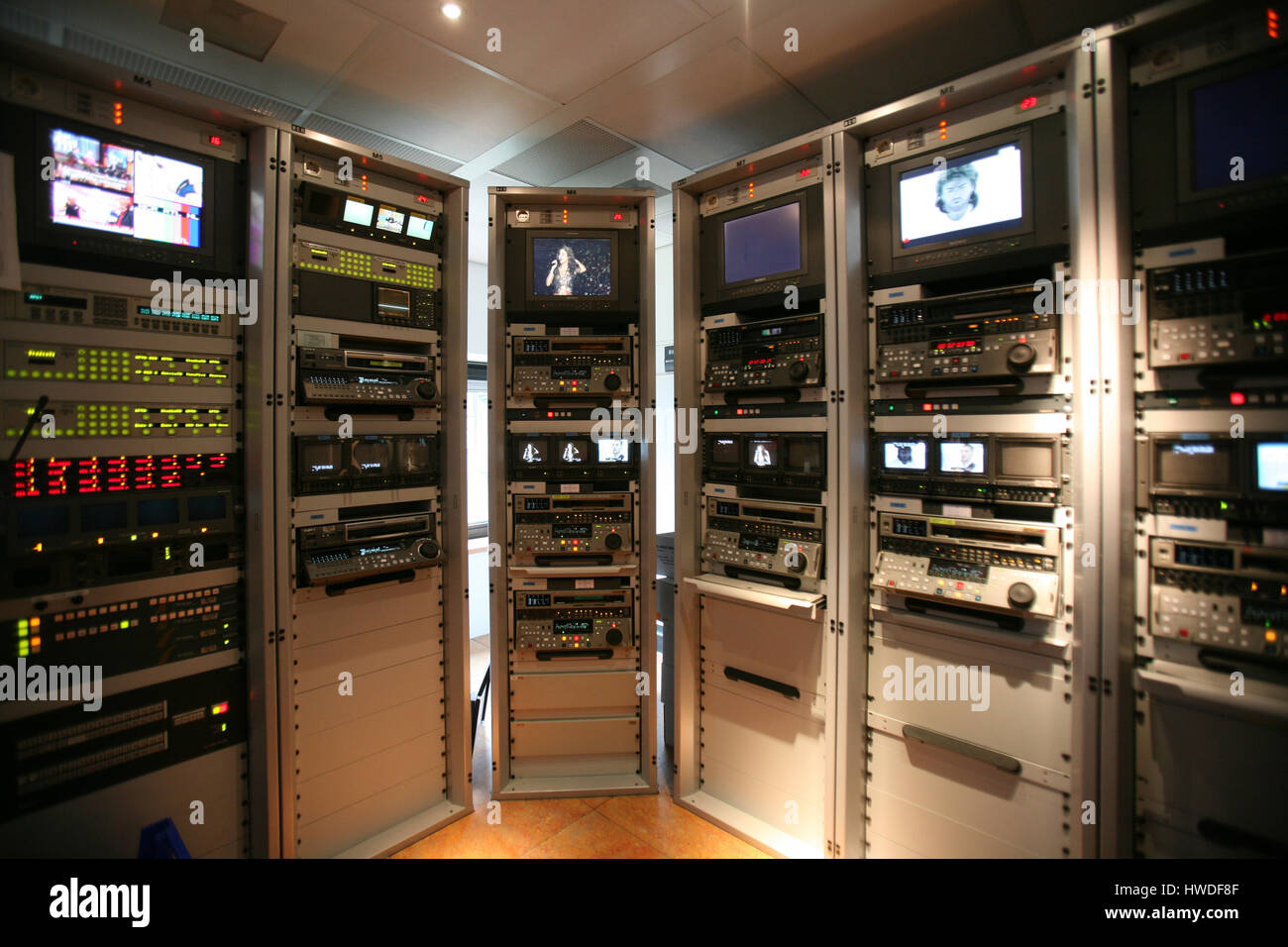 control panel of a tv studio editing room Stock Photo - Alamy