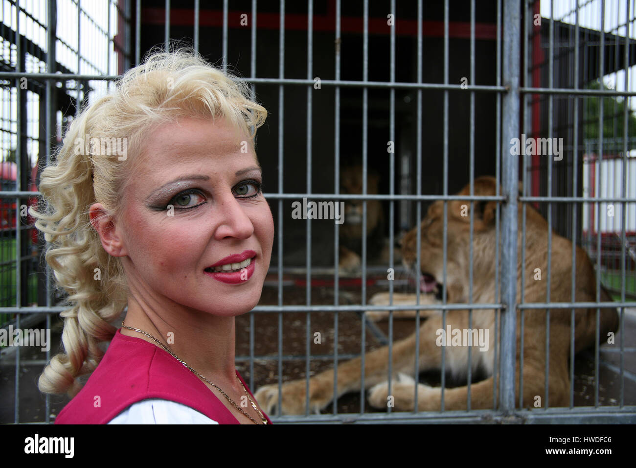 Lion tamer woman hi-res stock photography and images - Alamy