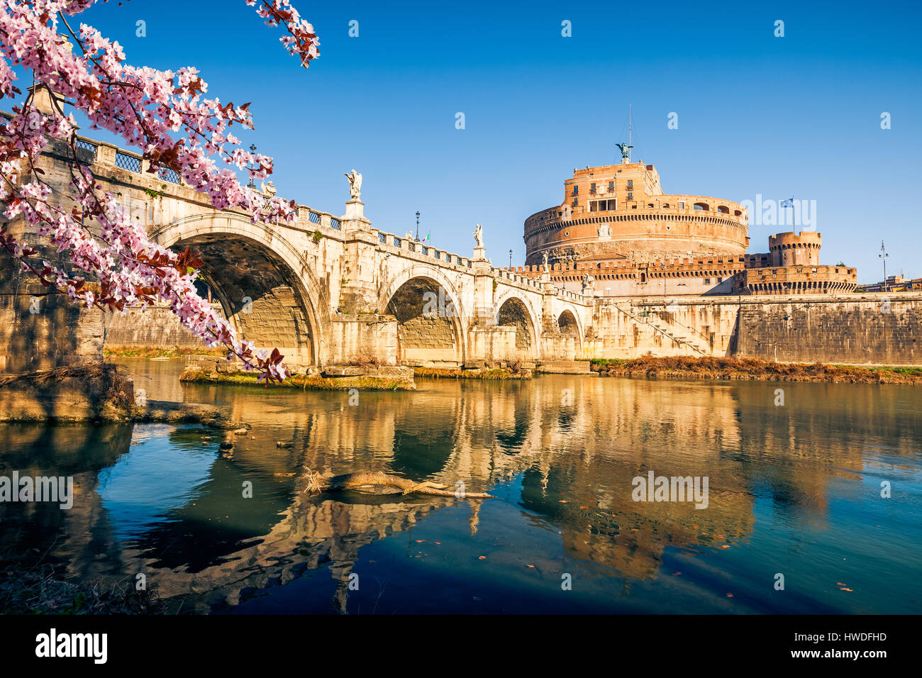 Sant'Angelo fortress at spring, Rome Stock Photo - Alamy