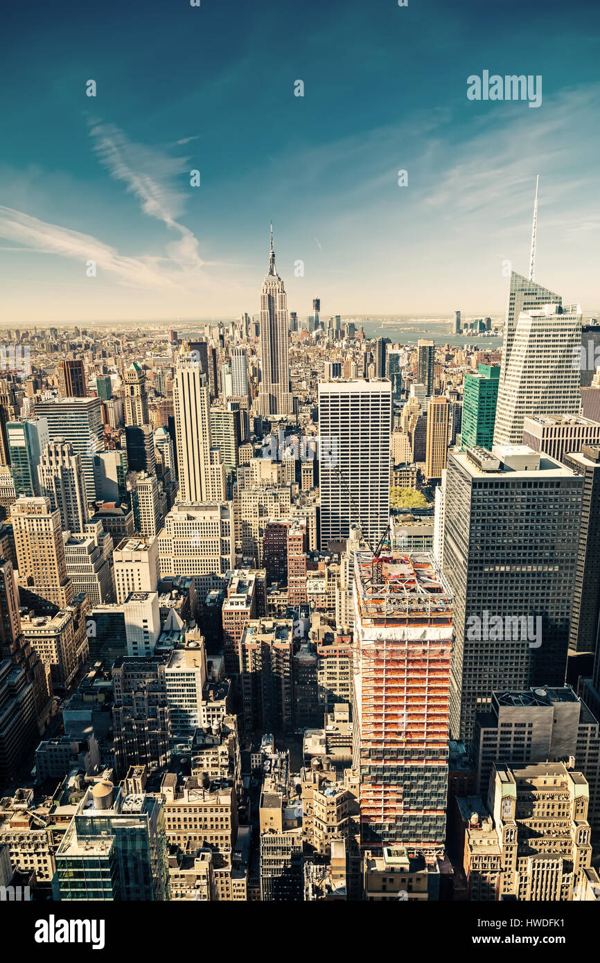Manhattan aerial view Stock Photo - Alamy