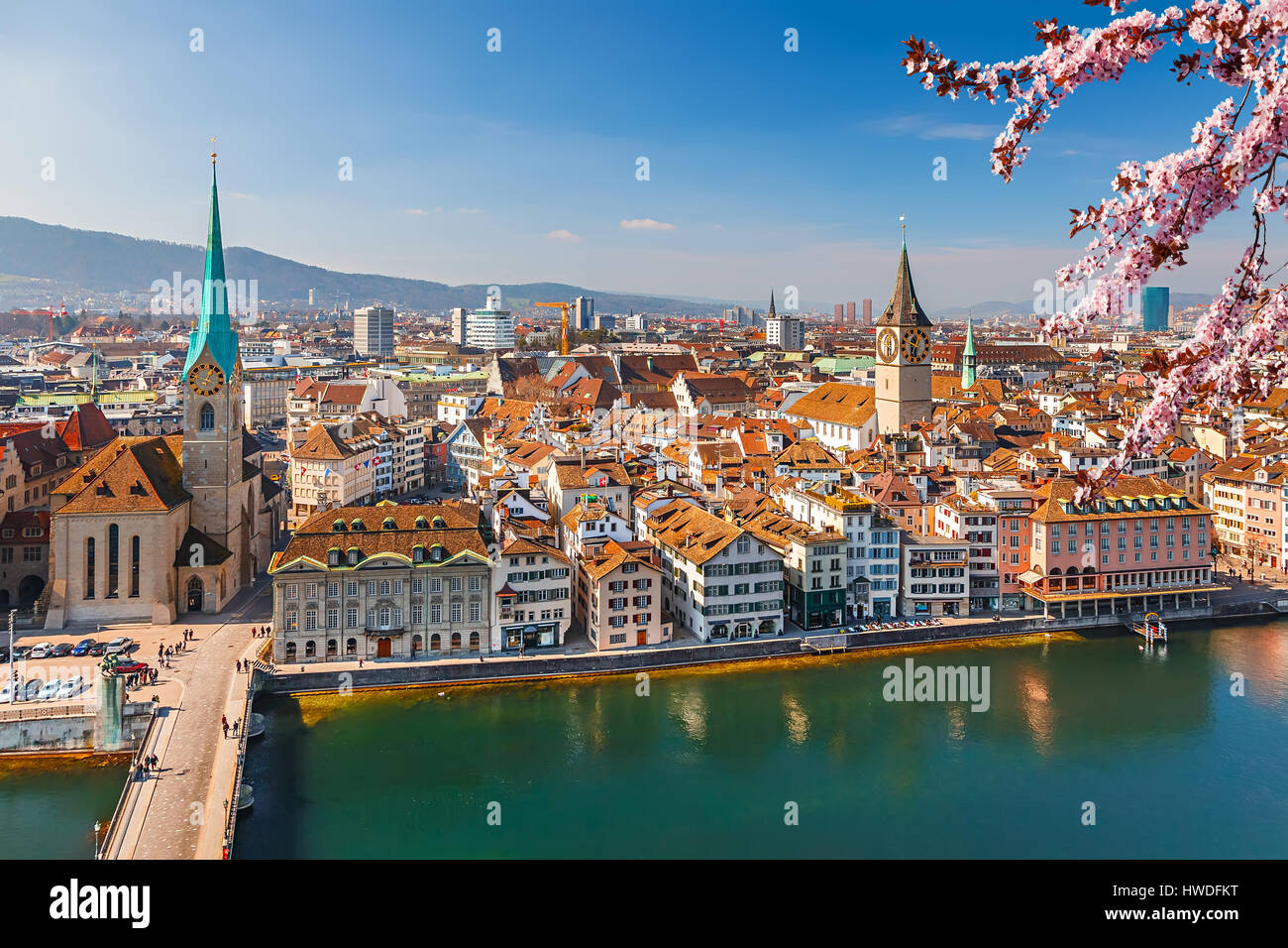 Aerial view zurich switzerland hi-res stock photography and images - Alamy