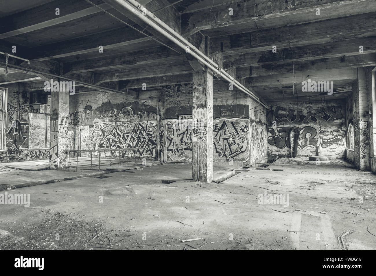 Abandoned old factory building Stock Photo - Alamy