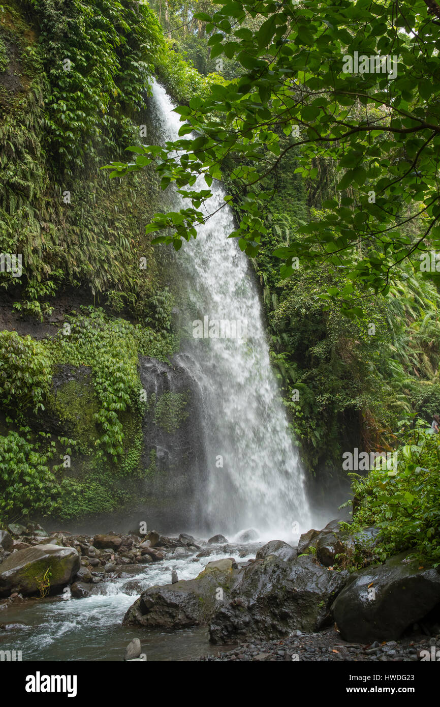 Sendang Gila Waterfall, Senaru, Lombok, Indonesia Stock Photo - Alamy
