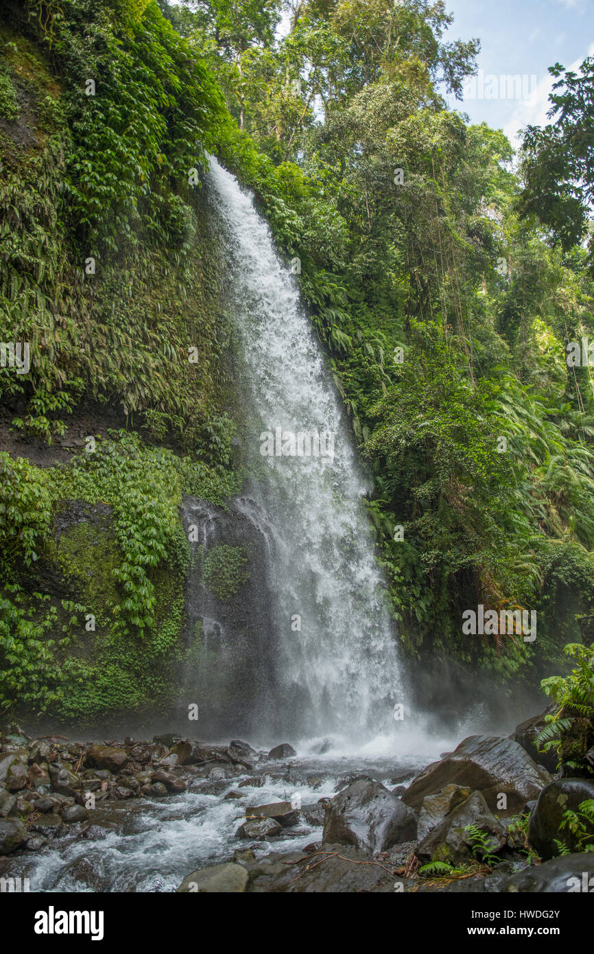 Sendang Gila Waterfall, Senaru, Lombok, Indonesia Stock Photo - Alamy