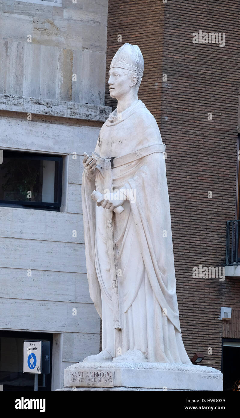 Saint Ambrose by Arturo Dazzi, Basilica dei Santi Ambrogio e Carlo al ...