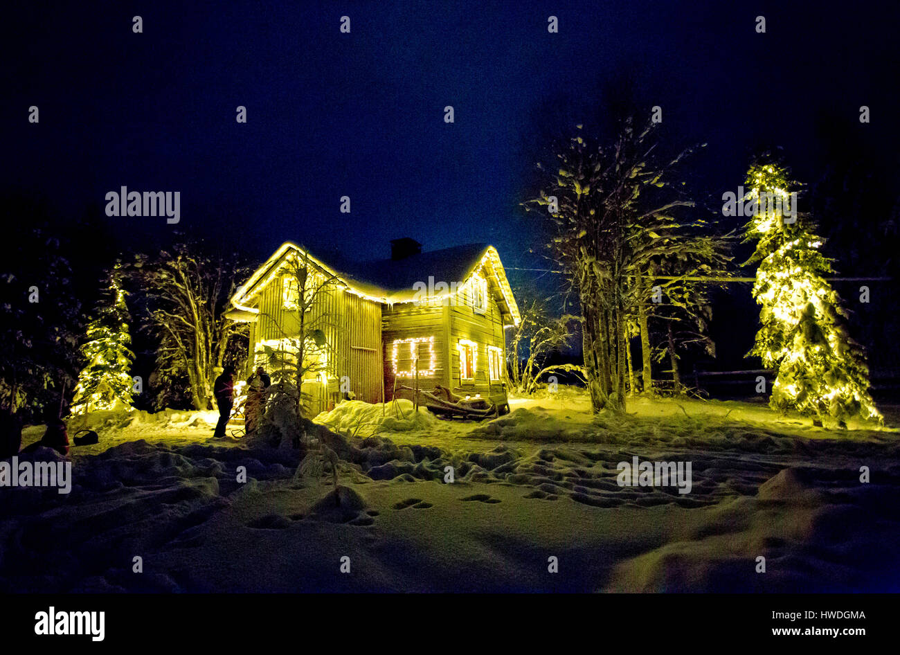 Trip to Santa Claus Village in Levi, Lapland, Finland Stock Photo - Alamy