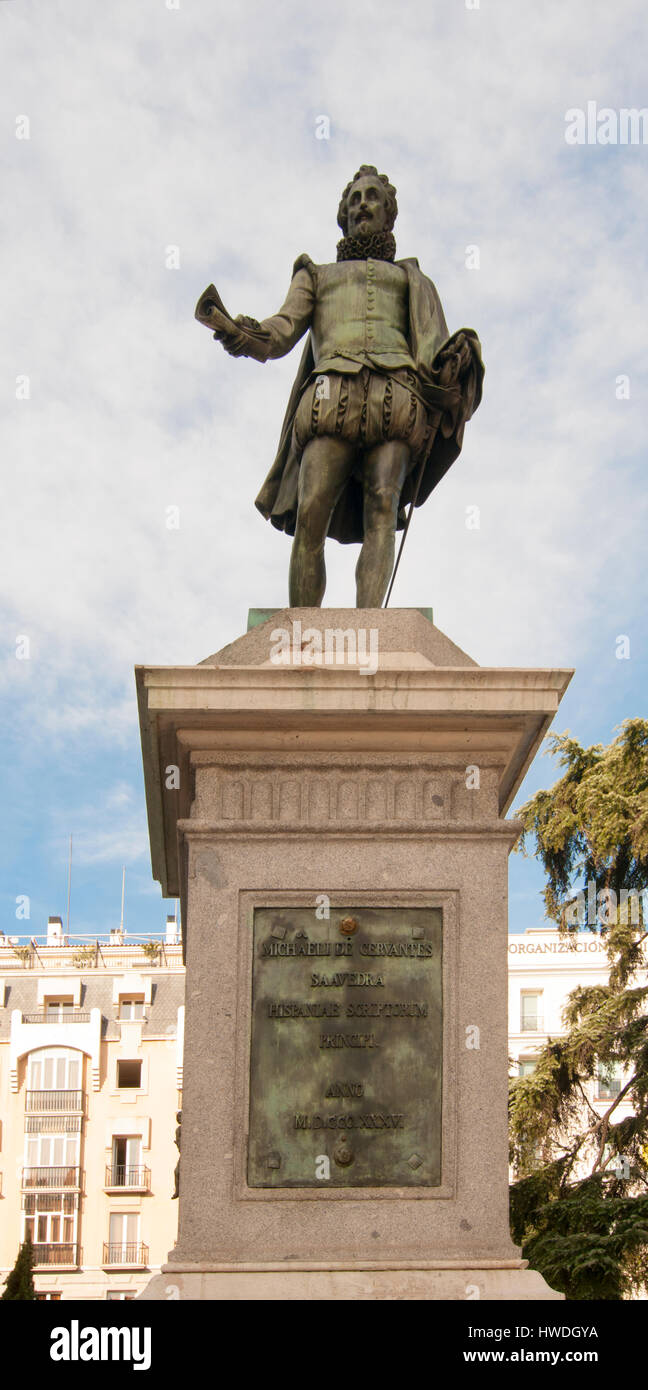 Miguel de Cervantes Saavedra's statue near the Spanish Congress of ...