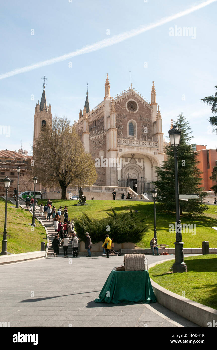 The church of San Jeronimo el Real Madrid, Spain. Near the Prado Museum ...