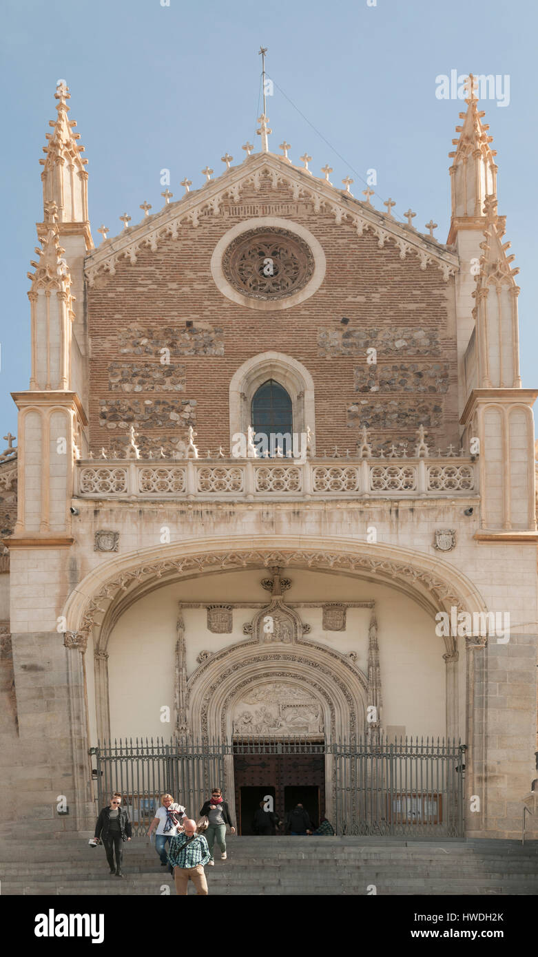 The church of San Jeronimo el Real Madrid, Spain. Near the Prado Museum ...