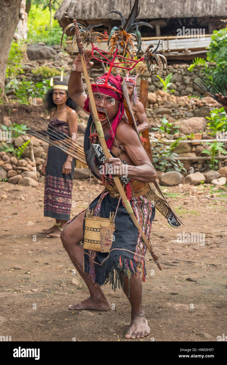 Abui Chieftain, near Kalabahi, Pulau Alor, Indonesia Stock Photo - Alamy