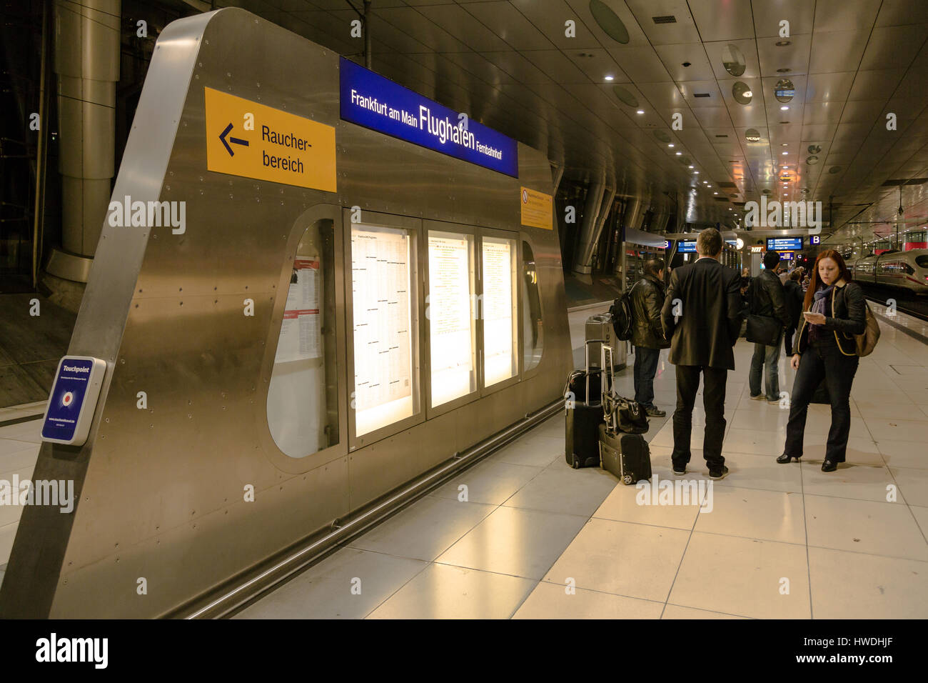 Frankfurt, Germany, Platform station at Frankfurt Airport Stock Photo ...