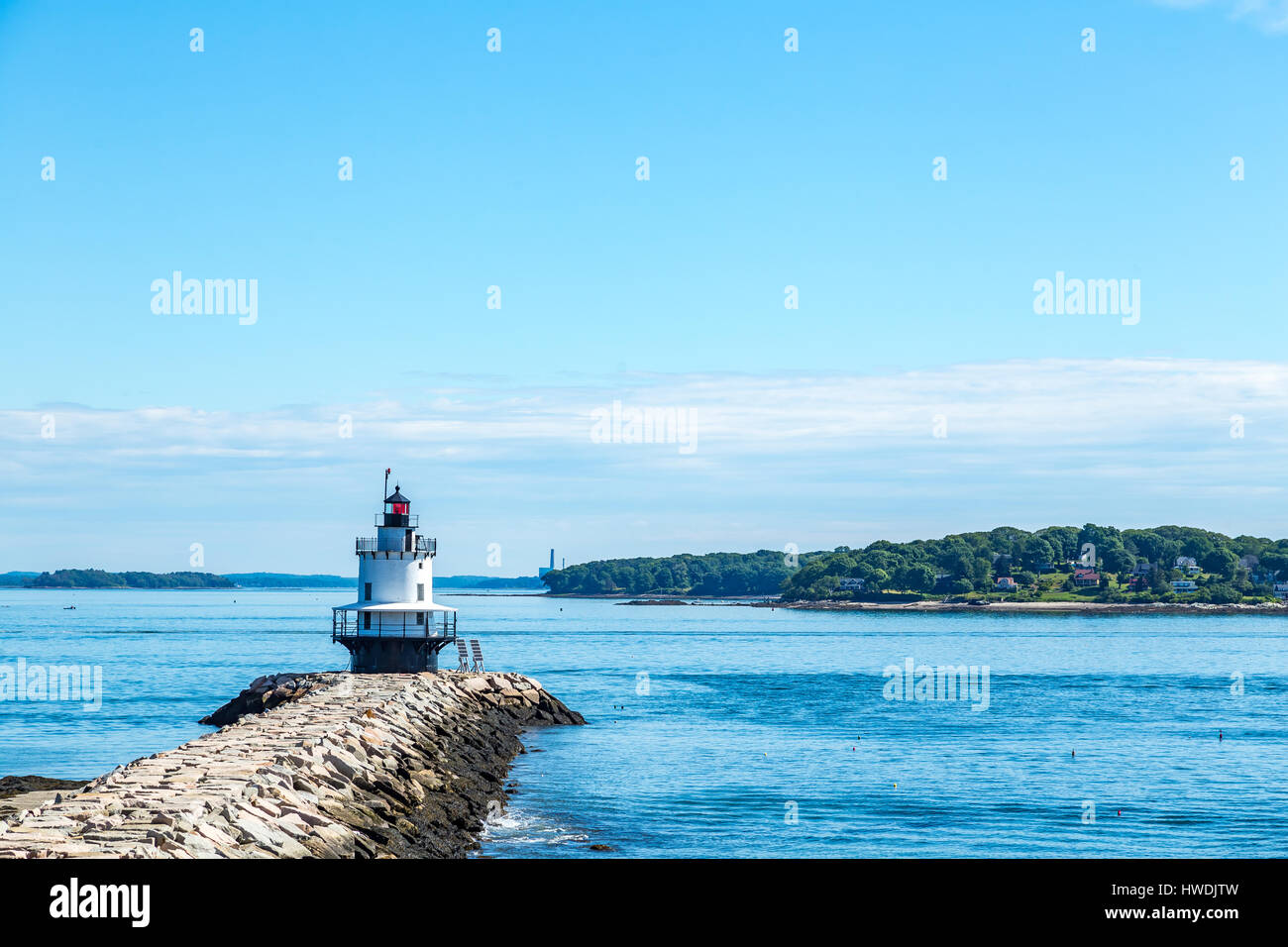 Spring Point Ledge Light is a sparkplug lighthouse in South Portland ...