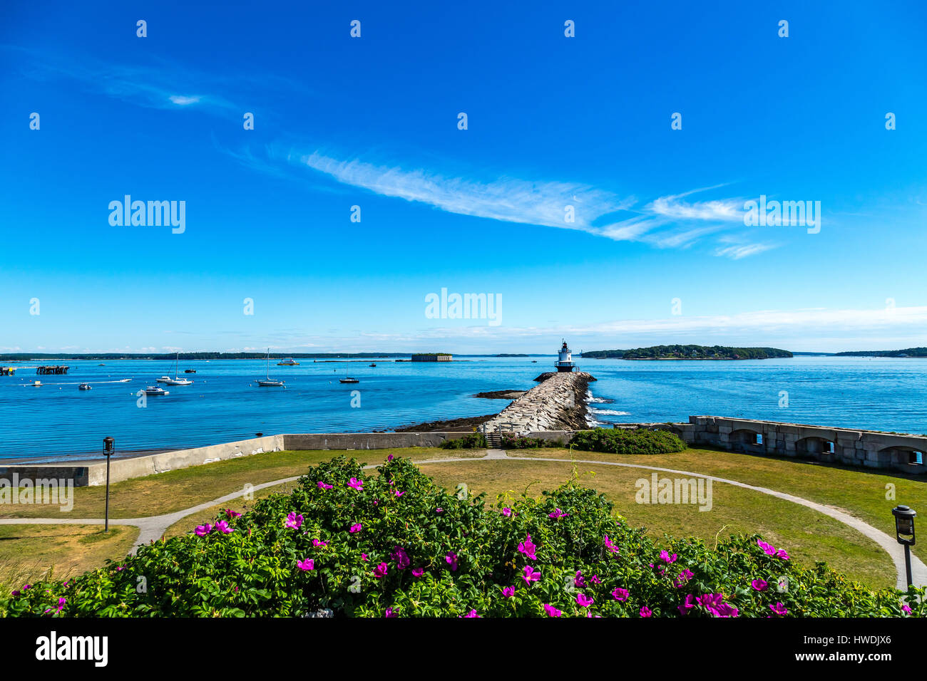 Spring Point Ledge Light is a sparkplug lighthouse in South Portland ...