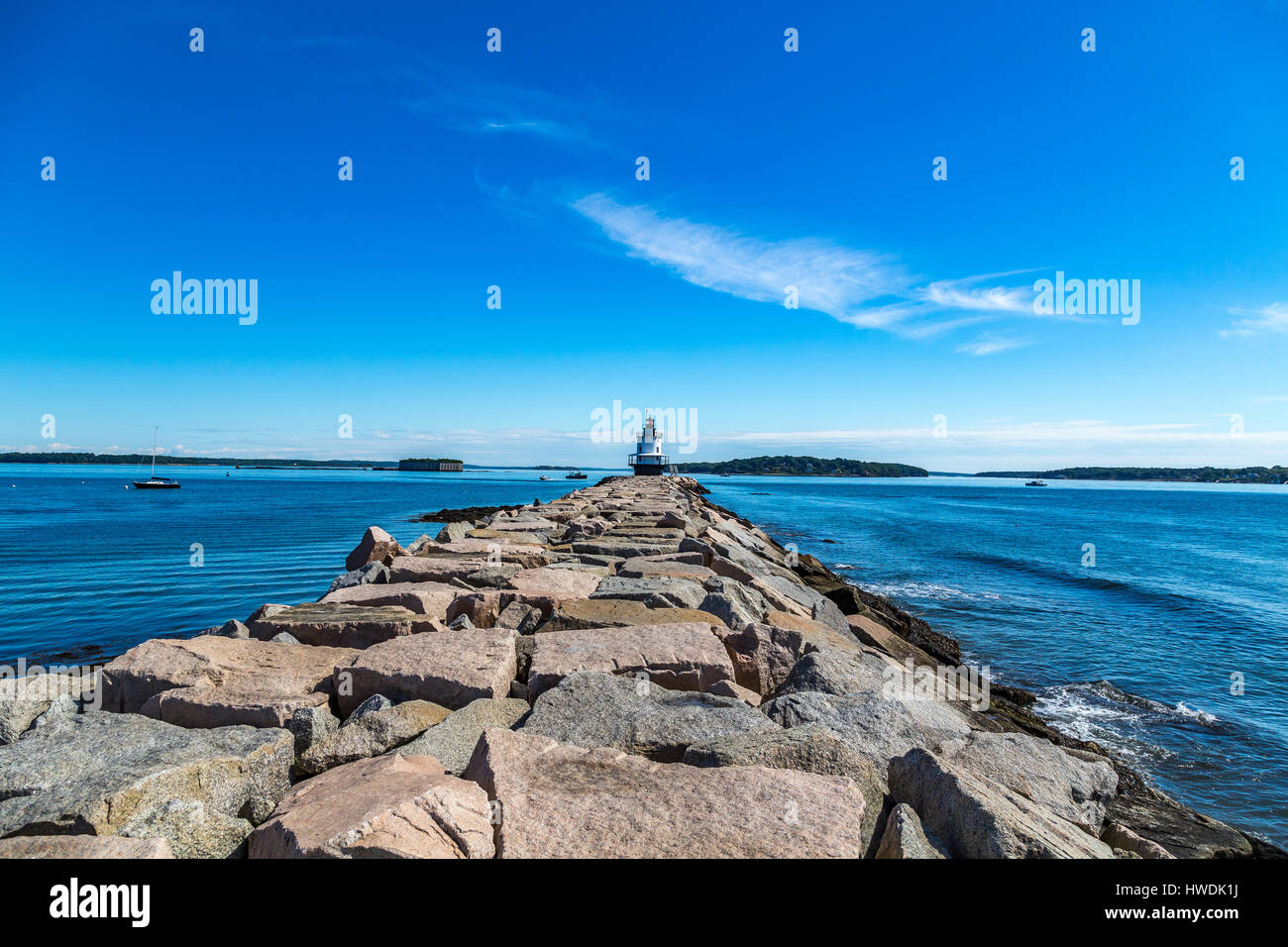 Spring Point Ledge Light is a sparkplug lighthouse in South Portland ...