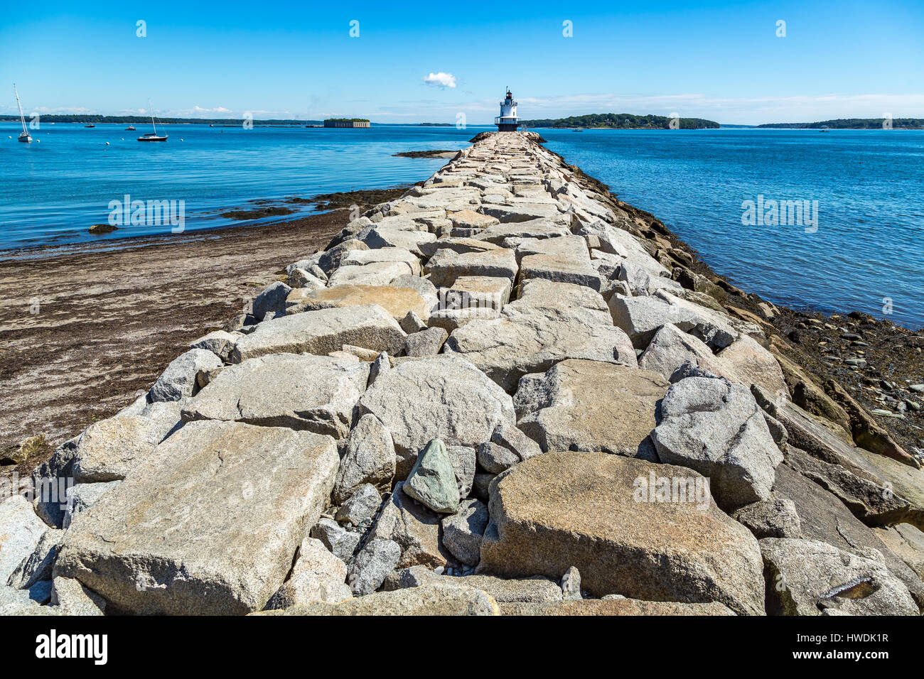 Spring Point Ledge Light is a sparkplug lighthouse in South Portland ...