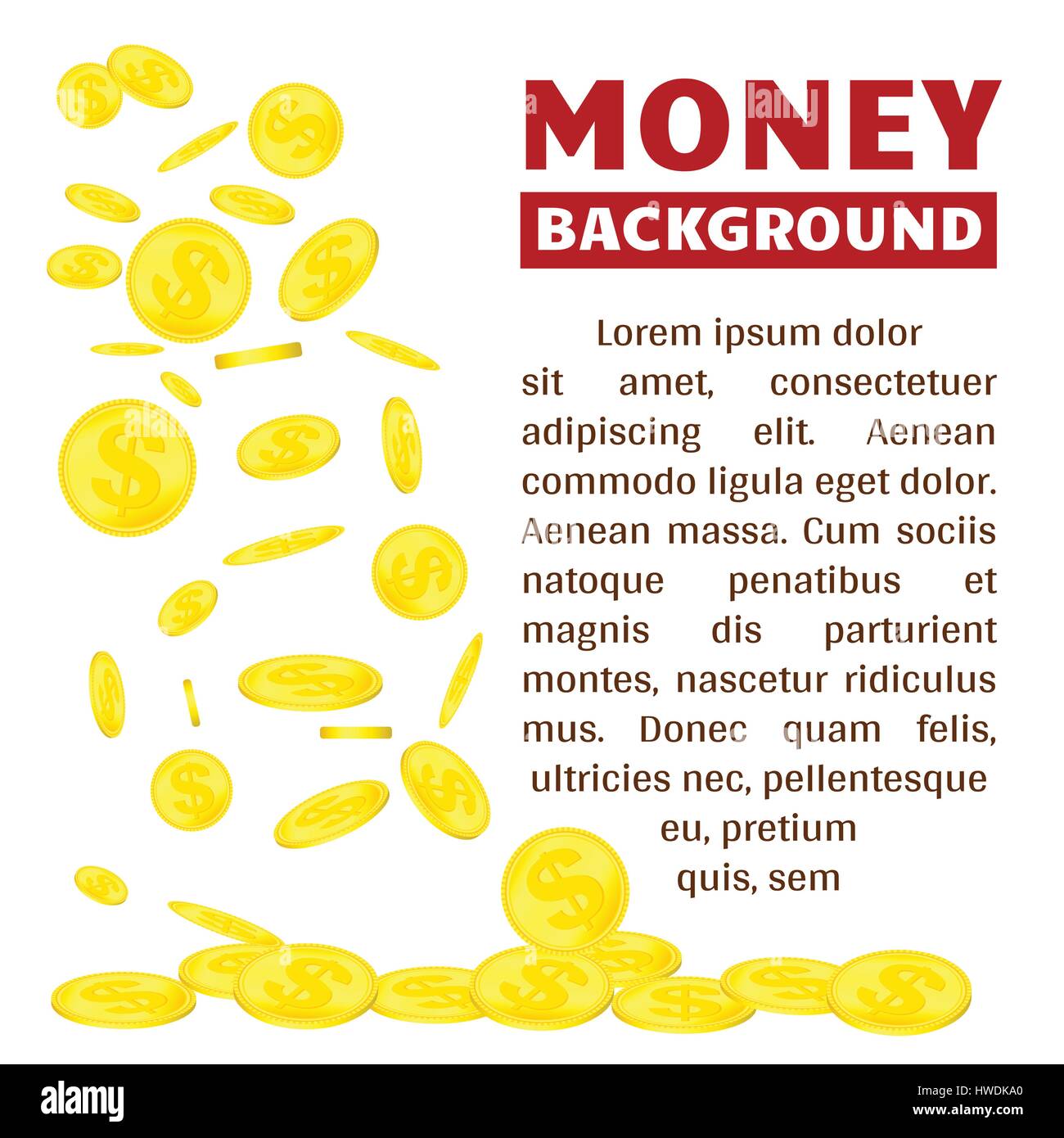 Money flying gold coin Stock Vector Images - Alamy