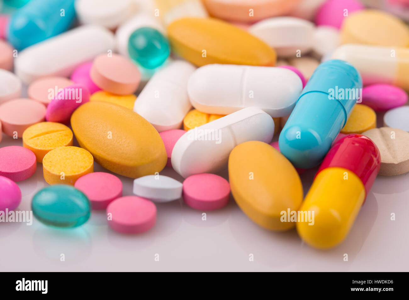 different Tablets pills capsule heap mix therapy drugs Stock Photo - Alamy