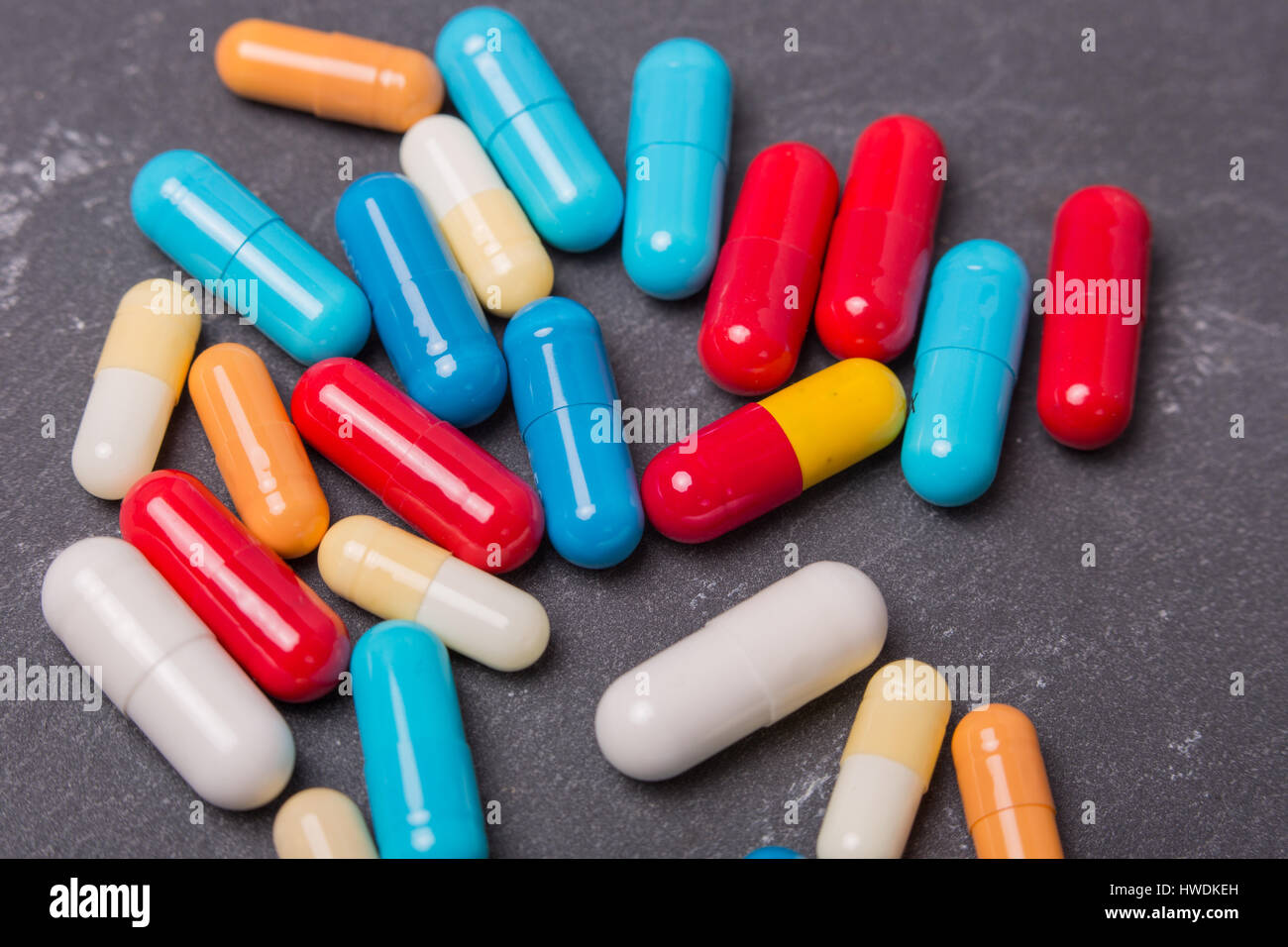 different Tablets pills capsule heap mix therapy drugs Stock Photo - Alamy