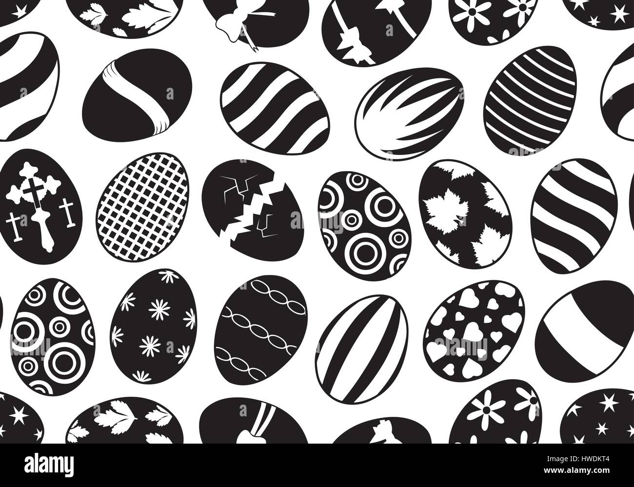Seamless easter eggs isolated on white Stock Vector Image & Art - Alamy