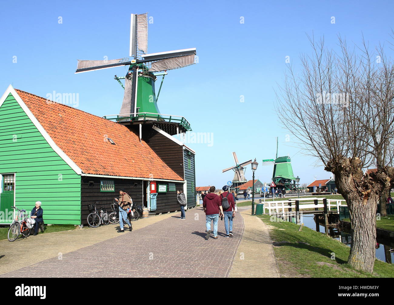 Late18th century Mustard Mill De Huisman at Zaanse Schans, Zaandam ...