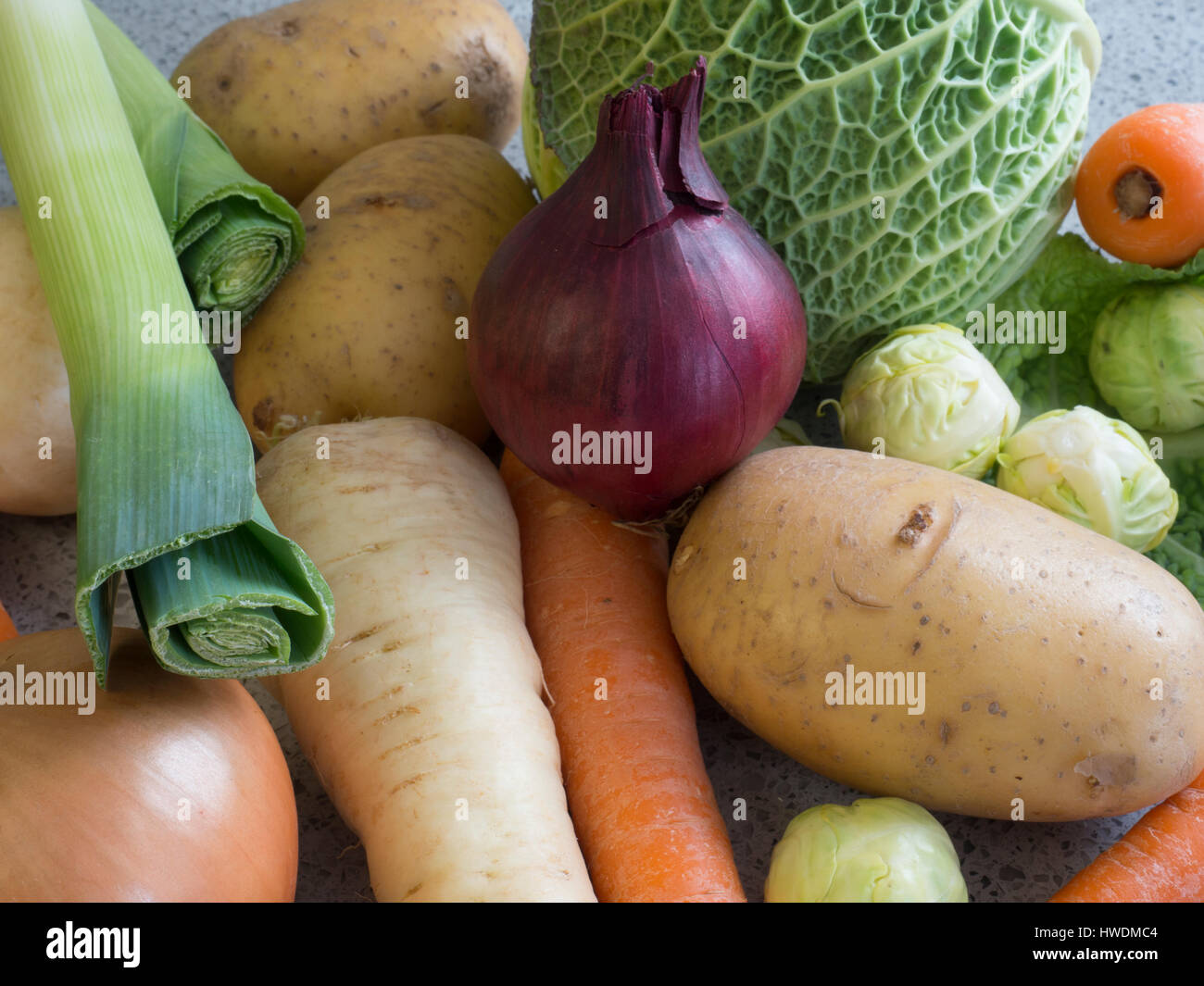 British vegetable selection Stock Photo - Alamy