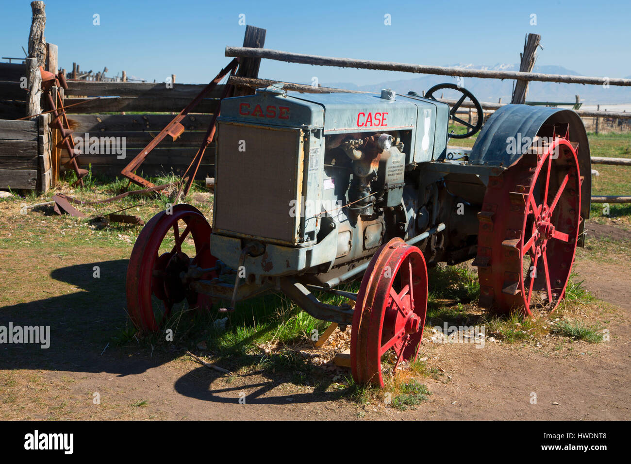Old tractor, Fielding Garr Ranch, Antelope Island State Park, Utah ...