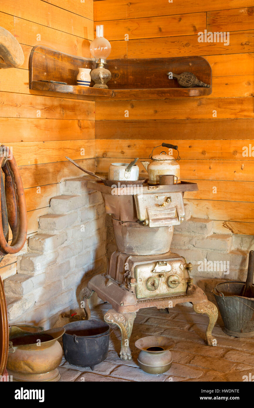 Exhibits in shearing barn, Fielding Garr Ranch, Antelope Island State ...