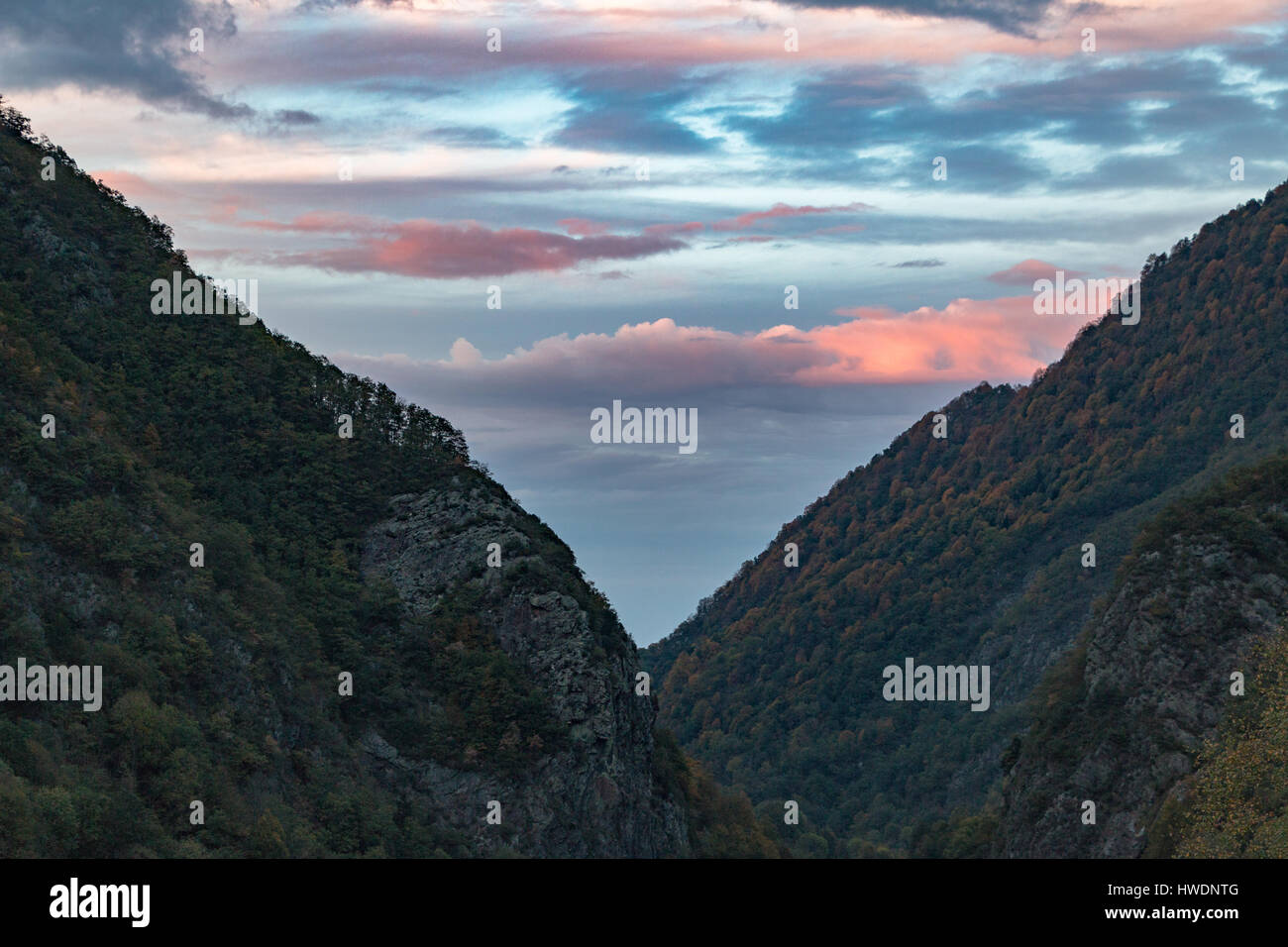 Twilight over mountains hi-res stock photography and images - Alamy