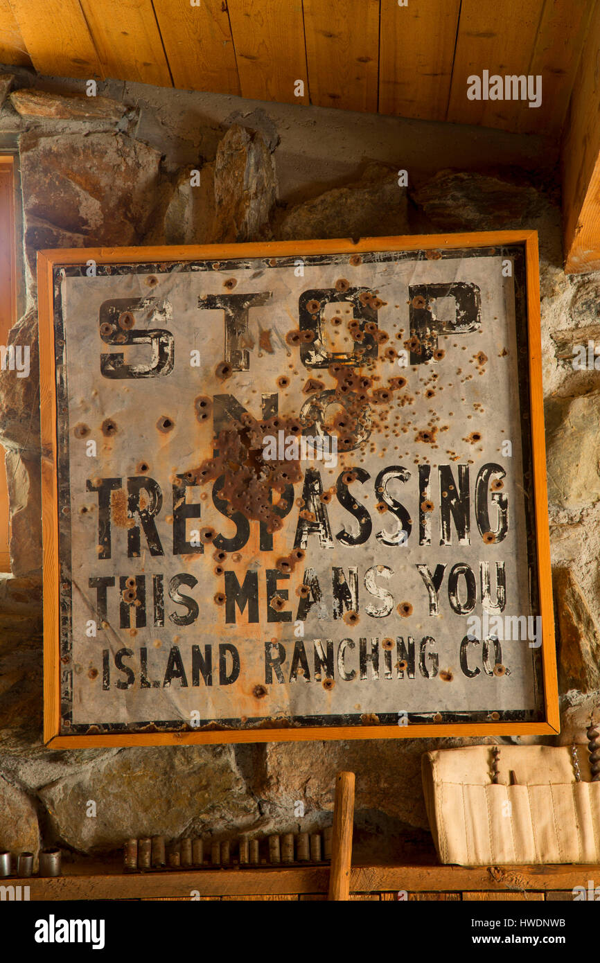 Exhibits in shearing barn, Fielding Garr Ranch, Antelope Island State ...