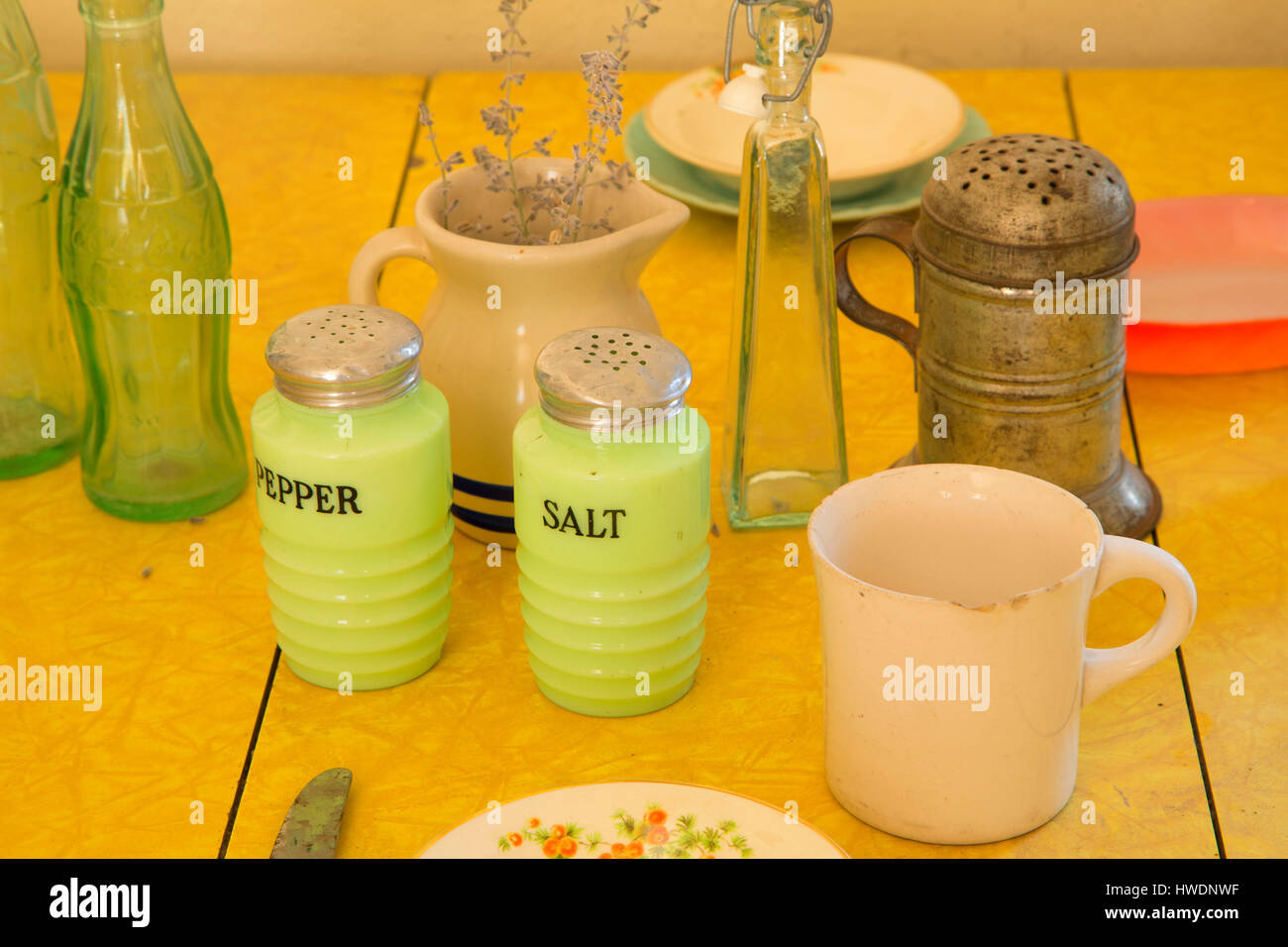 Exhibits in ranchhouse, Fielding Garr Ranch, Antelope Island State Park ...