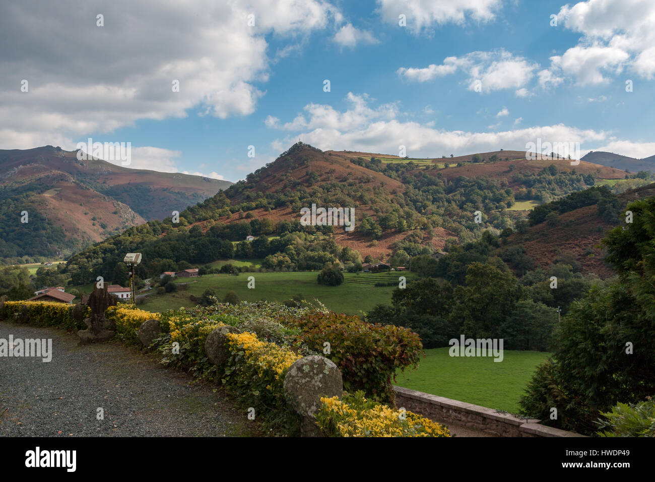 Rolling hills in the Basque Country of France Stock Photo - Alamy