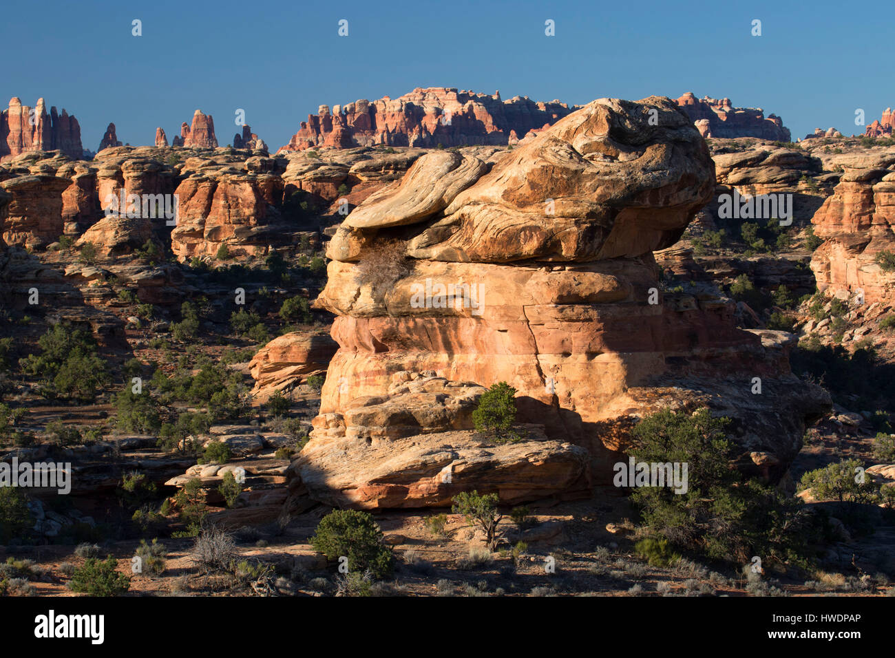 Sandstone outcrop near Big Spring Canyon, Canyonlands National Park ...