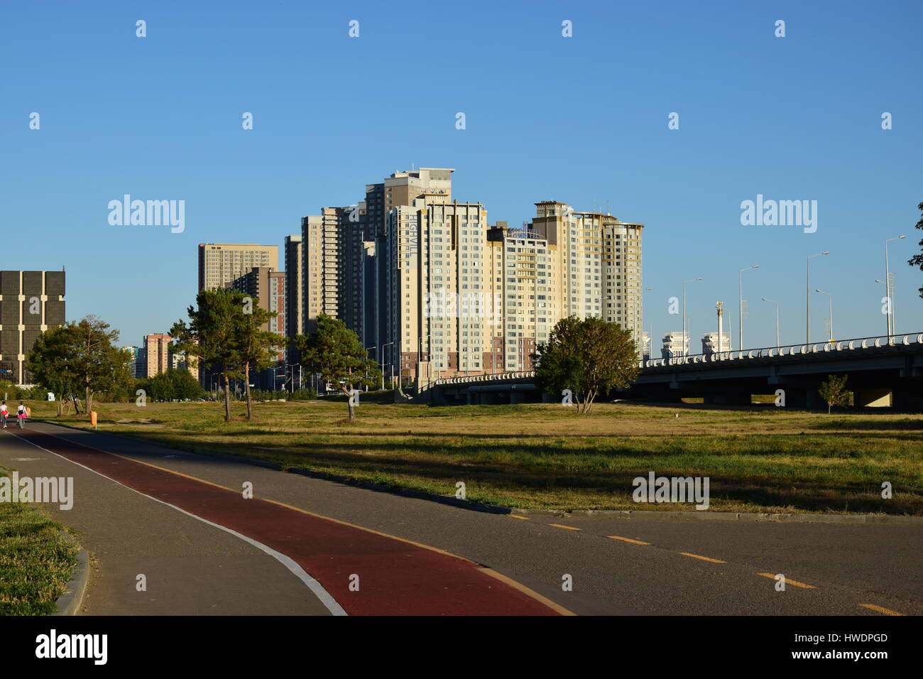 Astana (Nur-Sultan), Kazakhstan – Colorful residential towers of ...