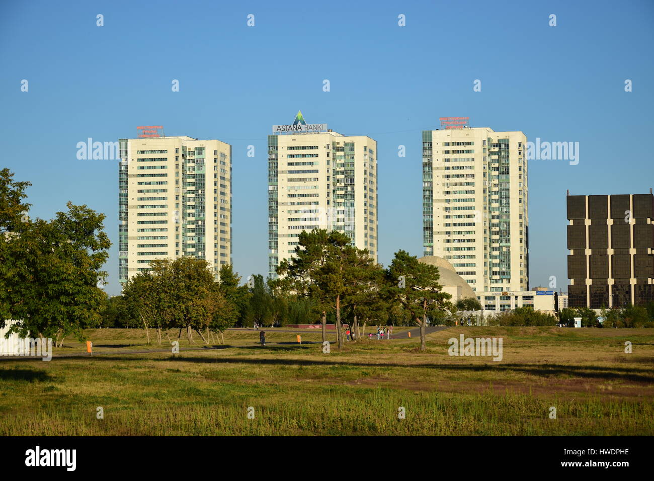 Astana (Nur-Sultan), Kazakhstan – Colorful residential towers of ...