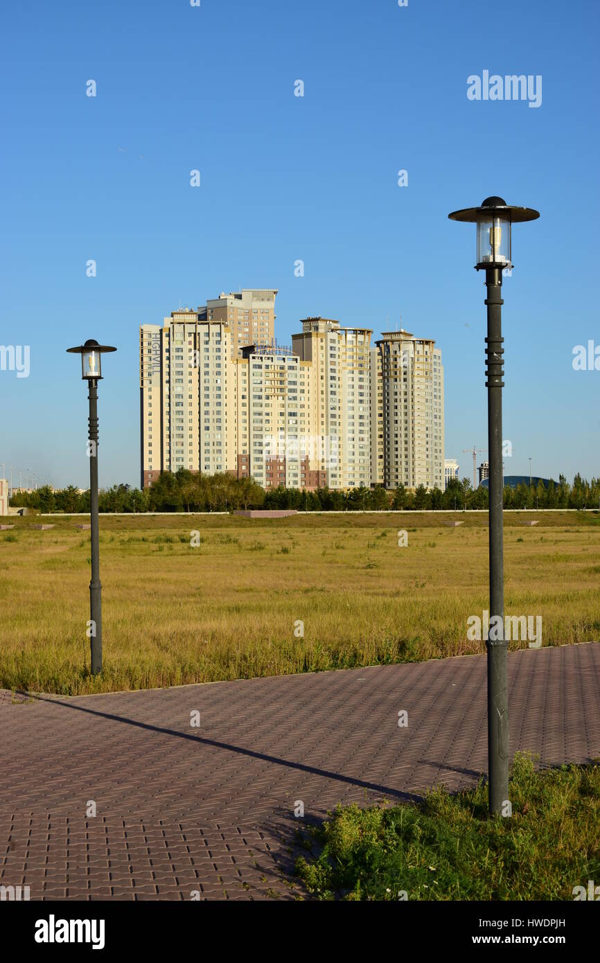 Astana (Nur-Sultan), Kazakhstan – Colorful residential towers of ...