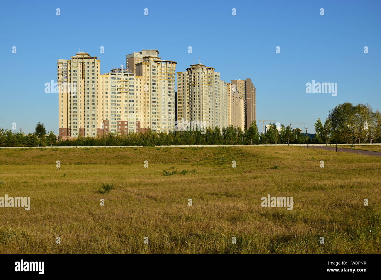 Astana (Nur-Sultan), Kazakhstan – Colorful residential towers of ...