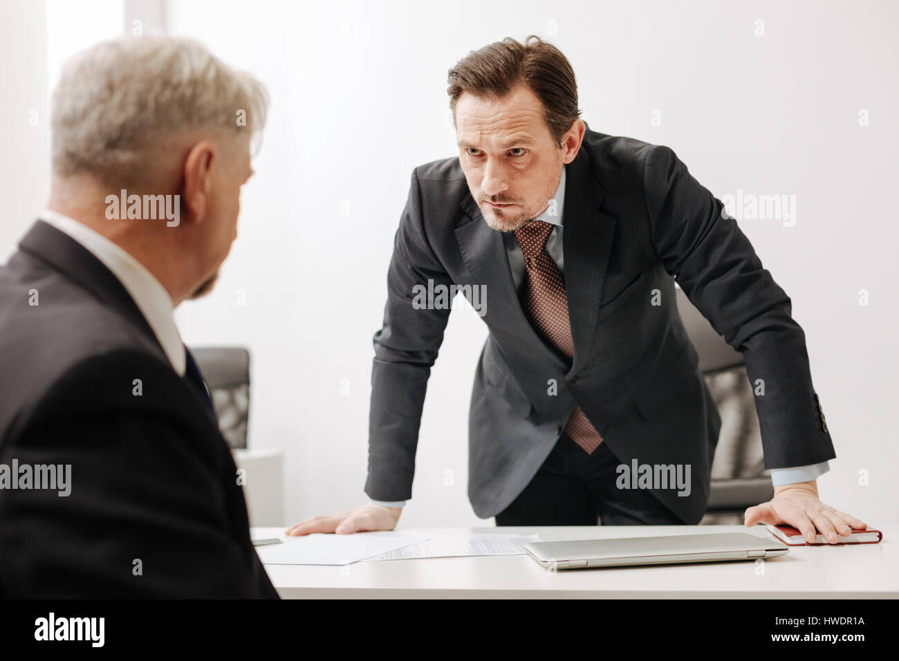 Angry boss expressing emotions in the office Stock Photo - Alamy
