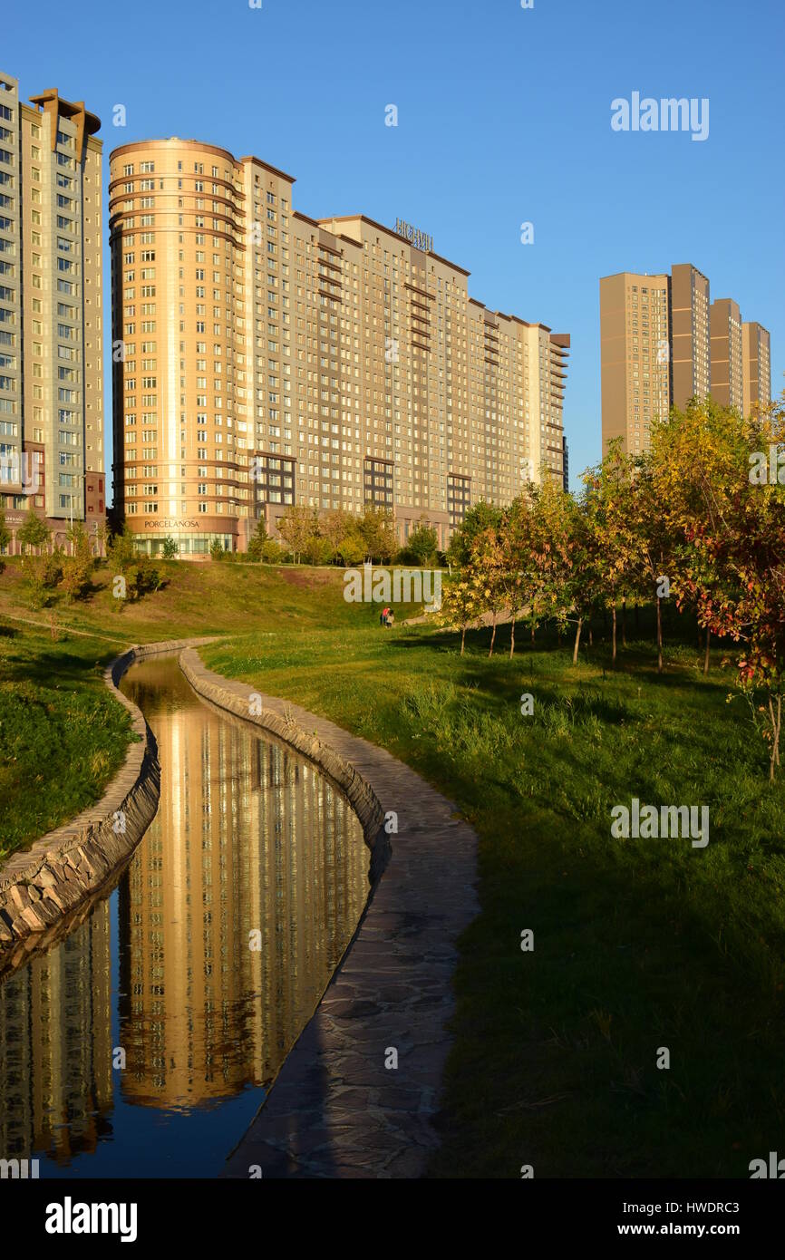 Astana (Nur-Sultan), Kazakhstan – Colorful residential towers of ...