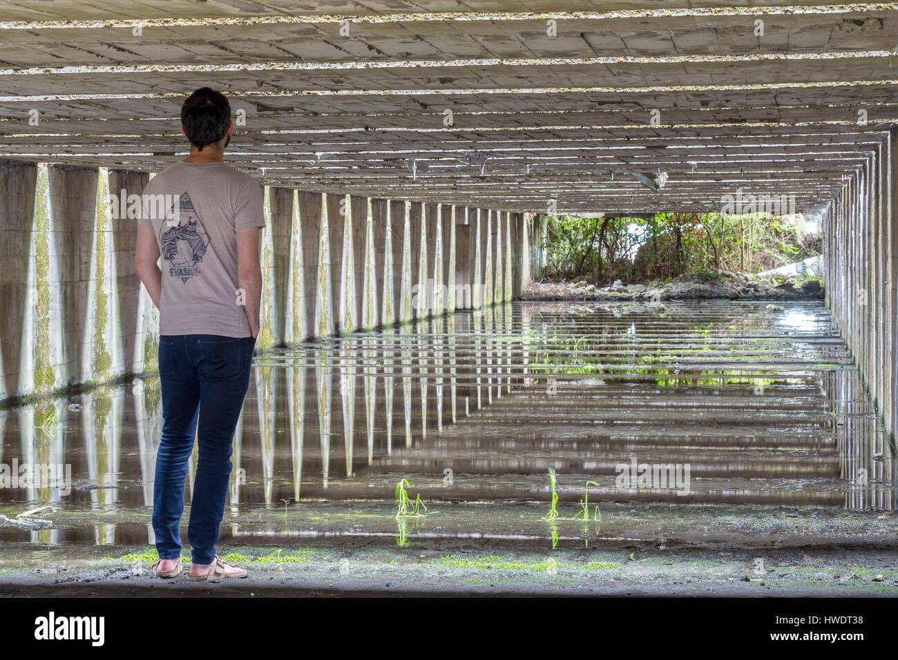 France, Gironde, Bordeaux, former submarine base (43,000 m2) built by ...