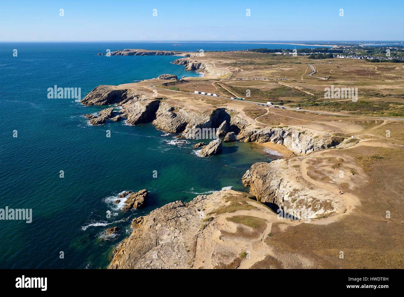 France, Morbihan, Presqu'ile de Quiberon, la cote sauvage (the wild ...